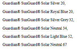 Guardian® SunGuard® Solar Series (6mm SGU) | Green Rating for ...